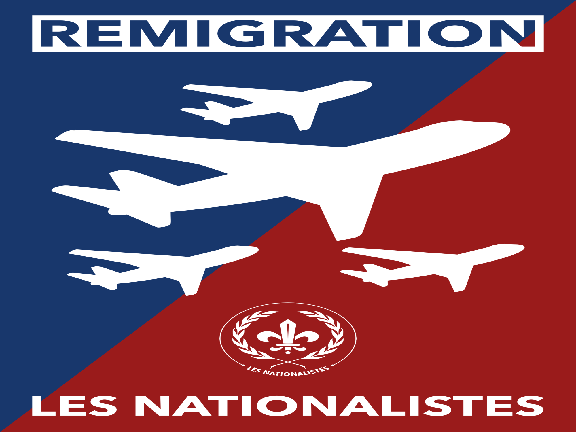 100 autocollants "REMIGRATION" - Les Nationalistes